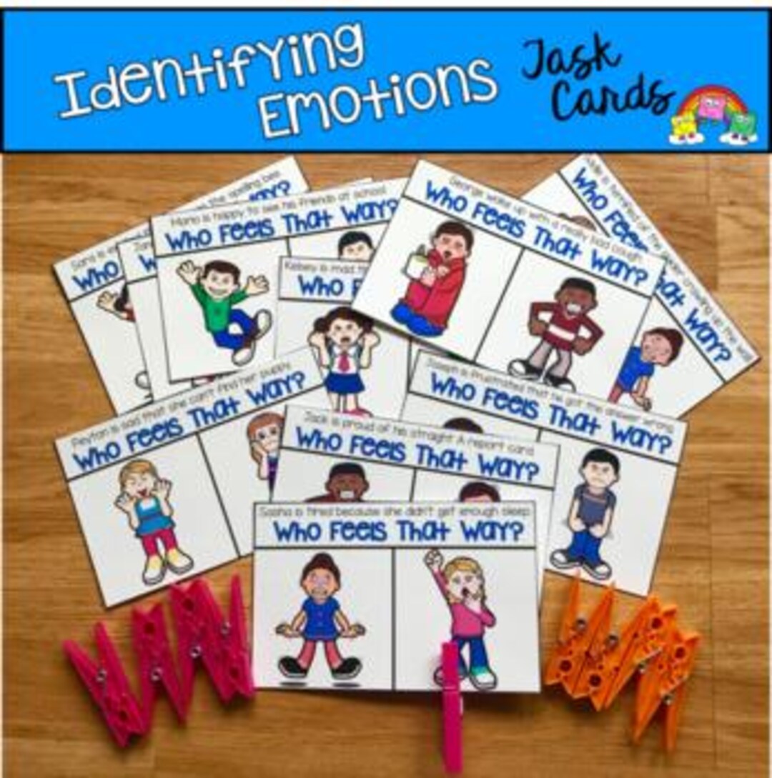 Identifying Emotions Task Cards - Interactive Feelings Practice - Etsy