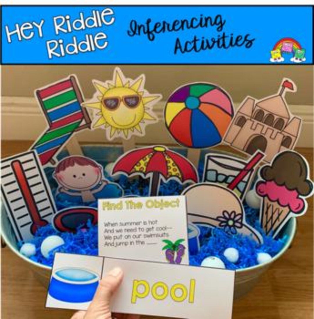 Summer Sensory Bin Riddles Language Game (kids Speech & Learning) - Etsy