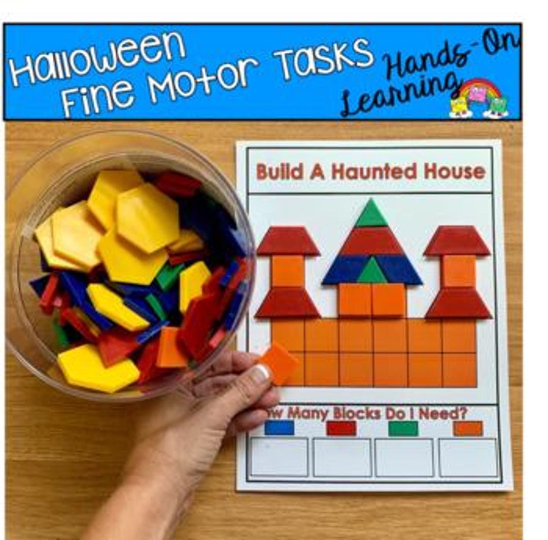 Halloween Fine Motor Games - Pom Pom Crafts for Fall Learning - Etsy
