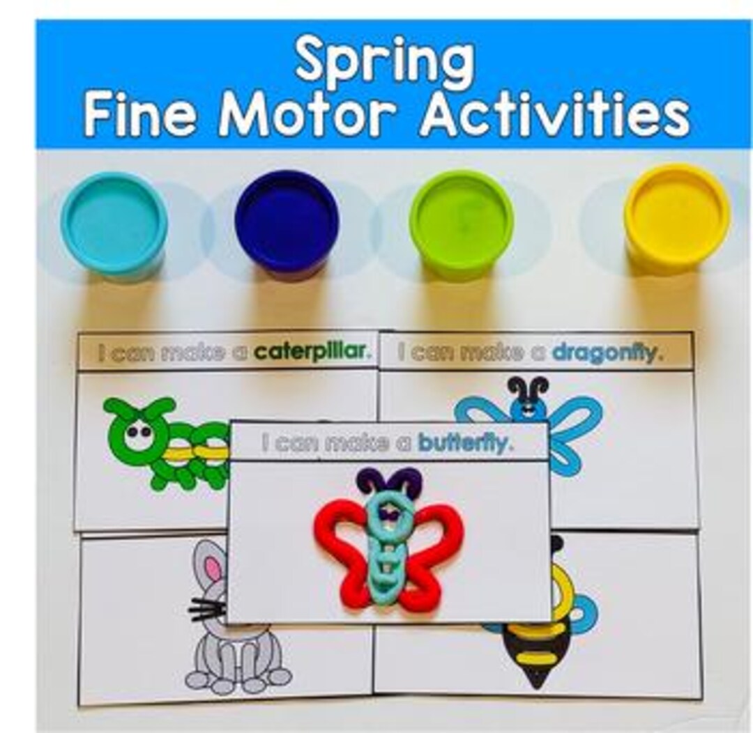 Spring Play Dough Mats: Fine Motor Skills, Sensory Learning Fun - Etsy