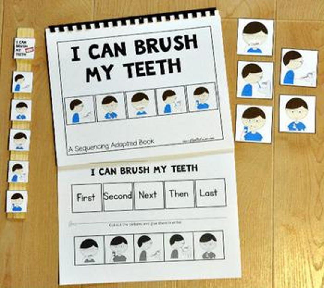 Adapted Sequencing Book, I Can Brush My Teeth (five Steps With ...