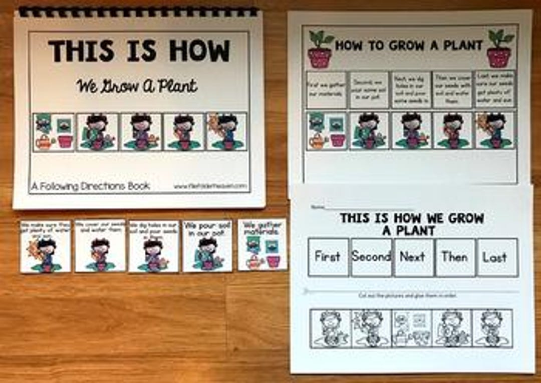 Sequencing Adapted Book How to Grow a Plant (five Step Guide) - Etsy