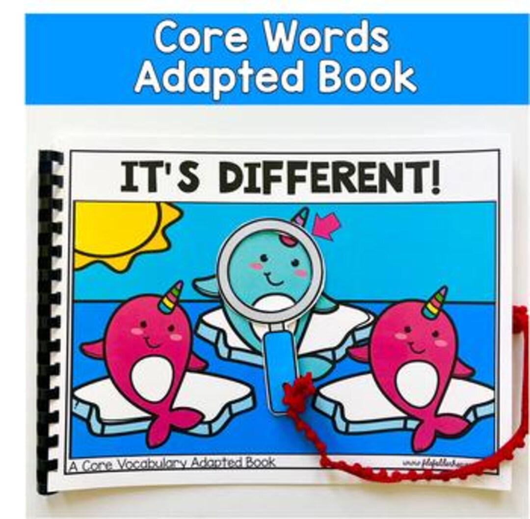 Special Ed Adapted Book, Core Word Different (tracing Cards Included ...