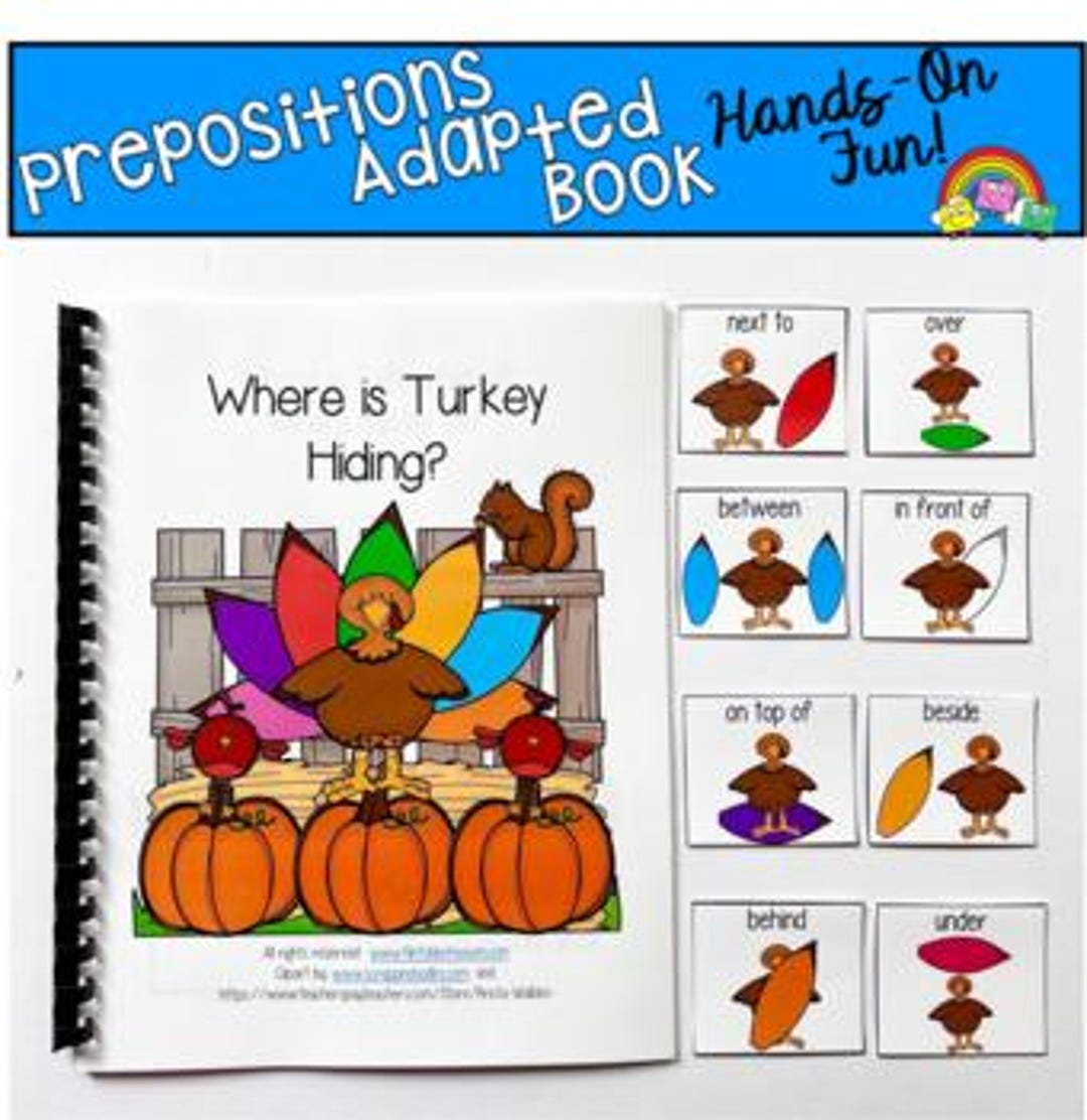 Turkey Adapted Book: Learn Prepositions and Colors With Fun Story - Etsy