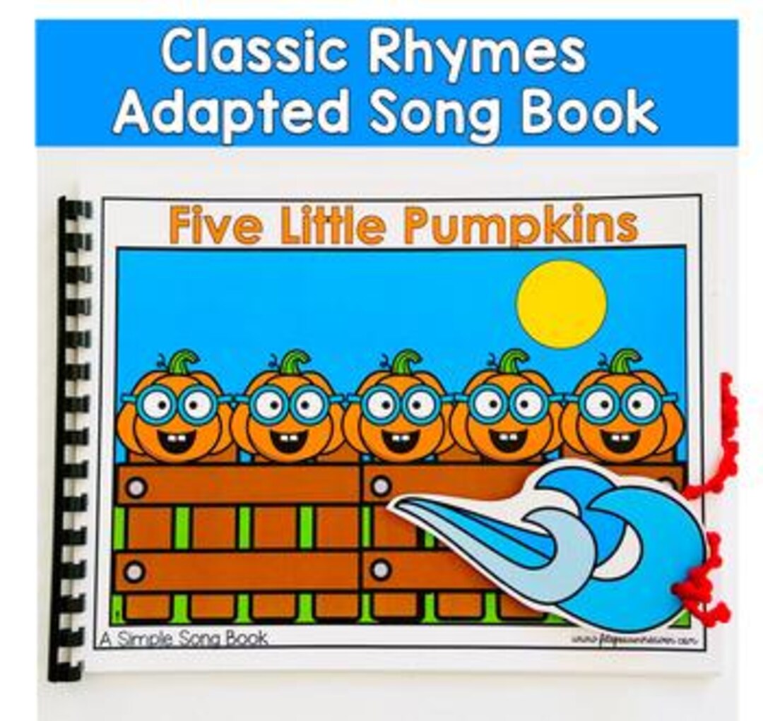 Adapted Song Book: Five Little Pumpkins With Movable Pieces - Etsy