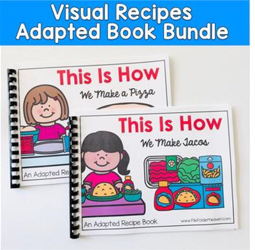 Adapted Recipe Books: Visual Pizza and Taco Guides - Sequencing Skills ...