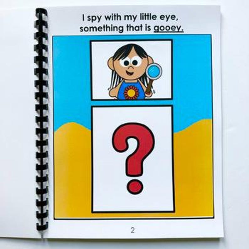 Interactive Summer I Spy Book - Adjectives for Speech Therapy - Etsy