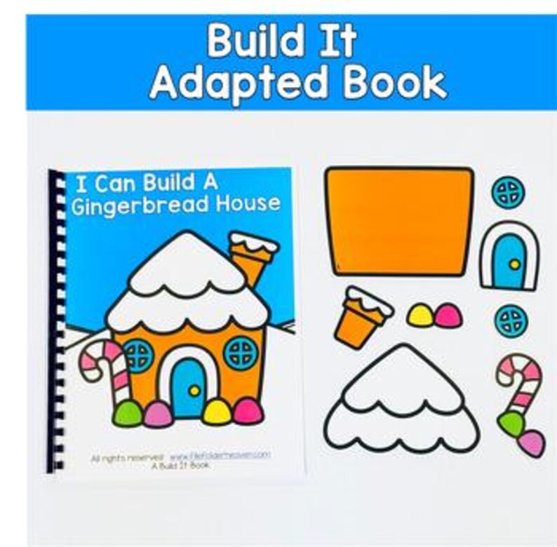 Holiday Sequencing Activity Book: Build a Gingerbread House - Etsy