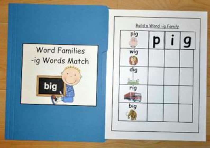 Word Families Learning Pack, Printable Games, Reading Practice (20 ...