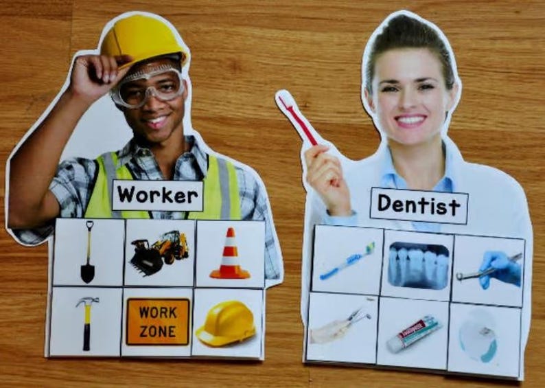 Community Helpers Sorting Mats, Real Photos (preschool & Special Ed) - Etsy