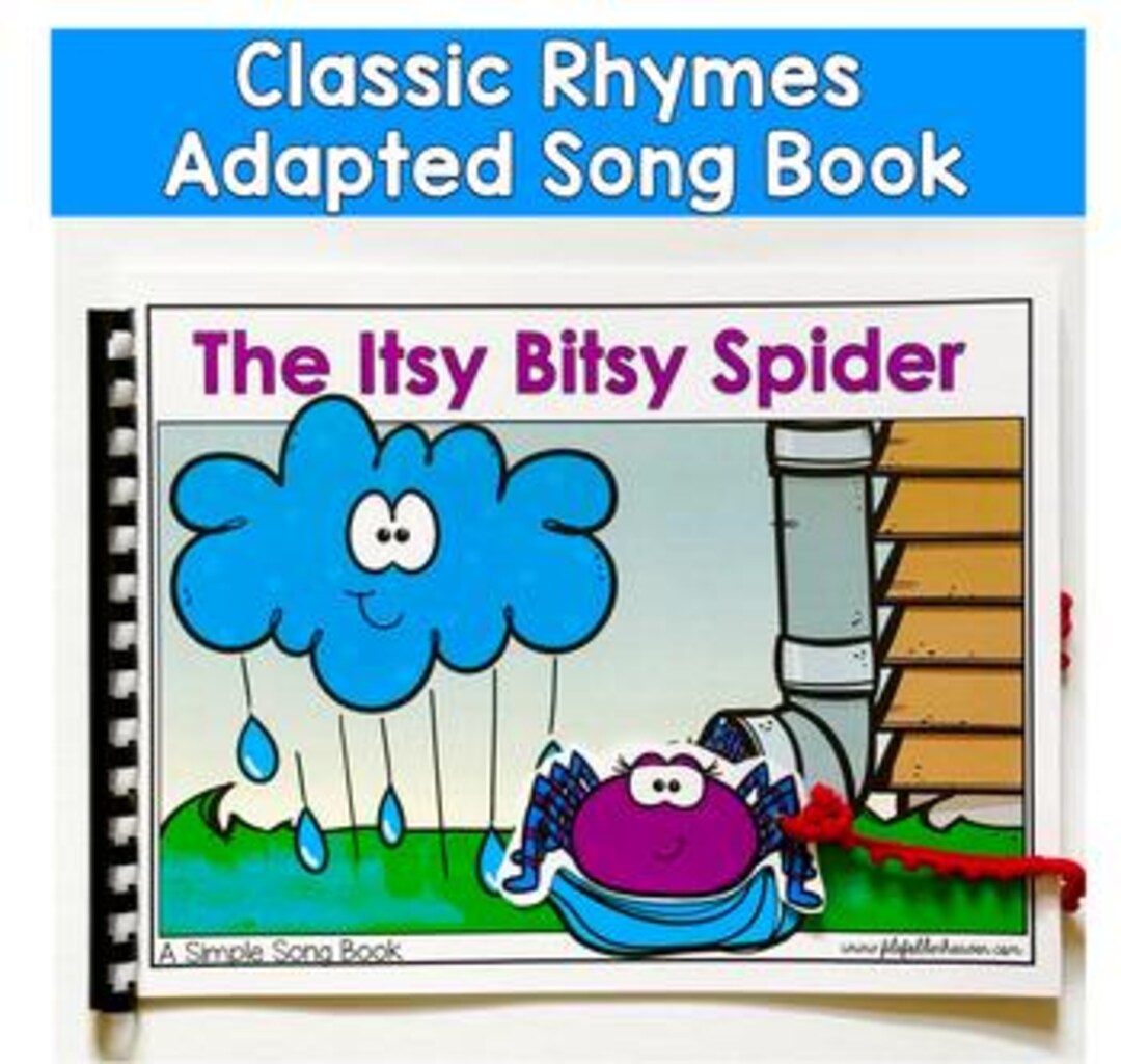 Itsy Bitsy Spider Adapted Book: Kids Learning Position Words - Etsy