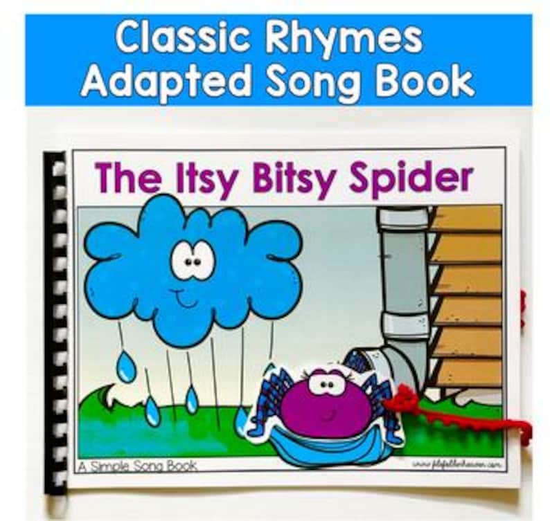 Itsy Bitsy Spider Adapted Book: Kids Learning Position Words - Etsy