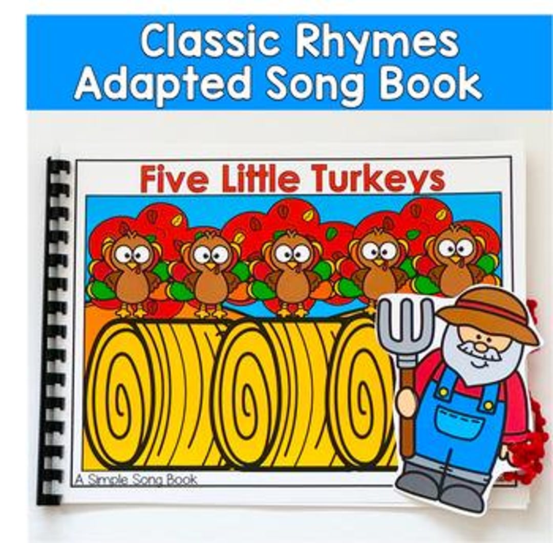 Five Little Turkeys Adapted Book, Interactive Learning (digital ...