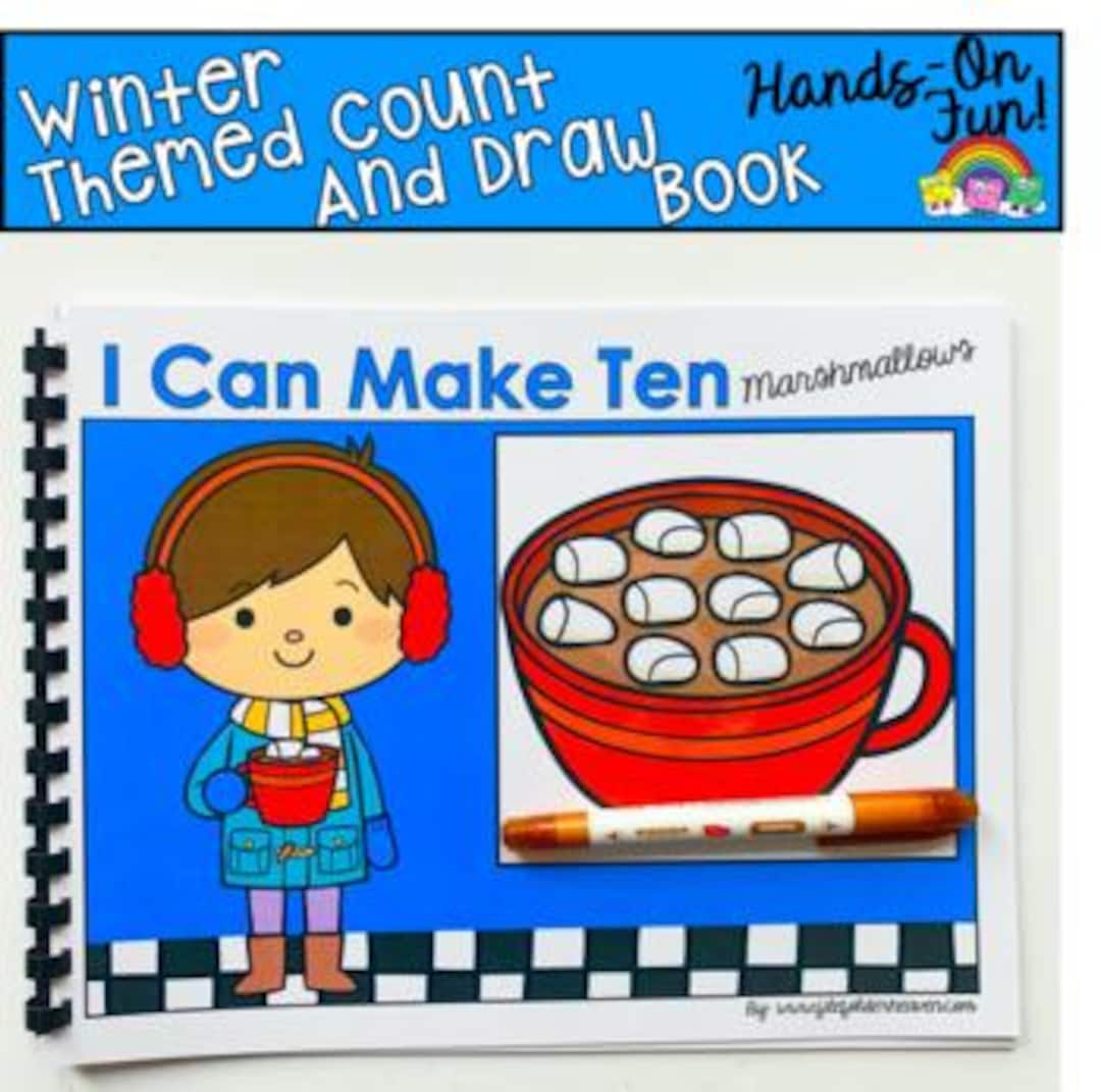 Winter Math Adapted Book, Marshmallow Counting (reusable Dry Erase) - Etsy