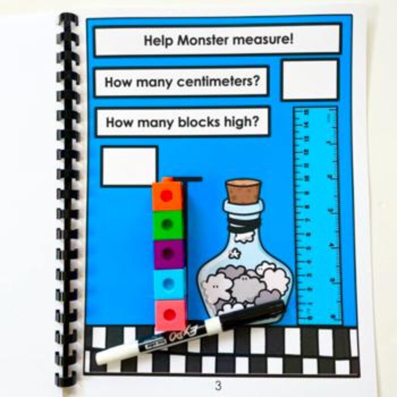 Measurement Activity: Halloween Monster Math Game (printable) - Etsy