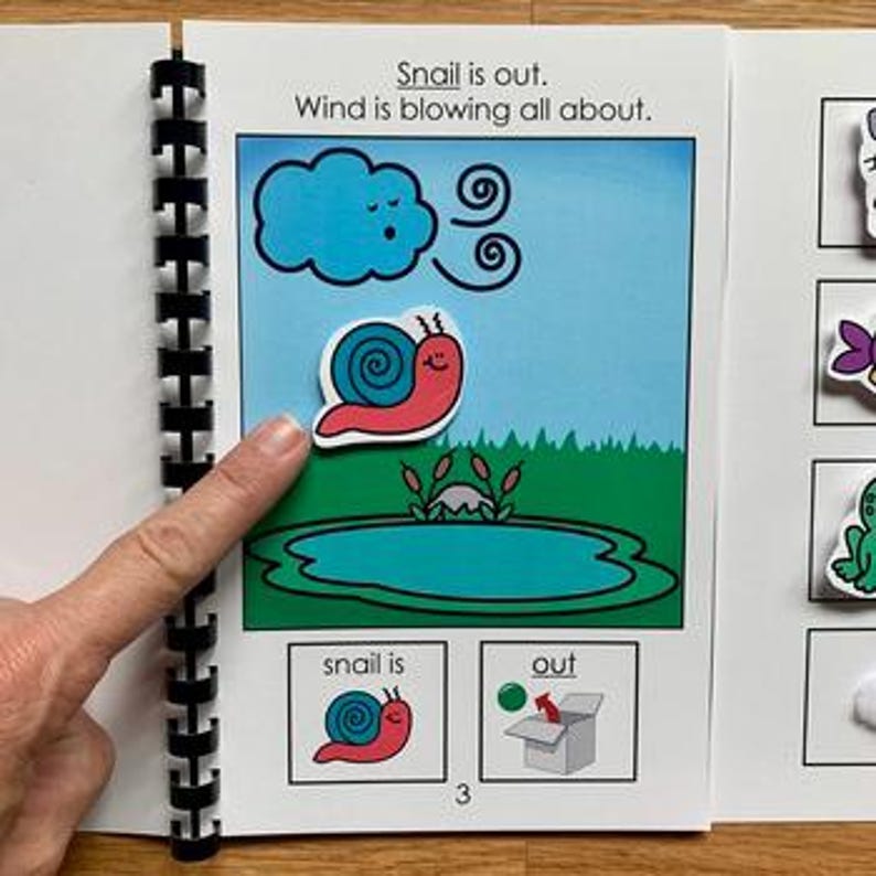 Spring Prepositions Adapted Books: In, Out, Over, Under, Up, Down - Etsy