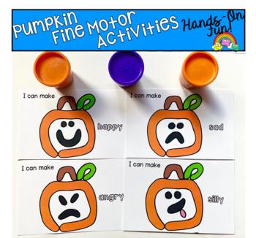 Pumpkin Play Dough Activity: 16 Emotion Mats - Fall Sensory Learning - Etsy