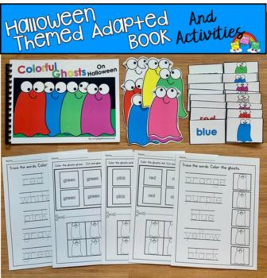 Adapted Halloween Book: Color Recognition Activities (digital Download ...