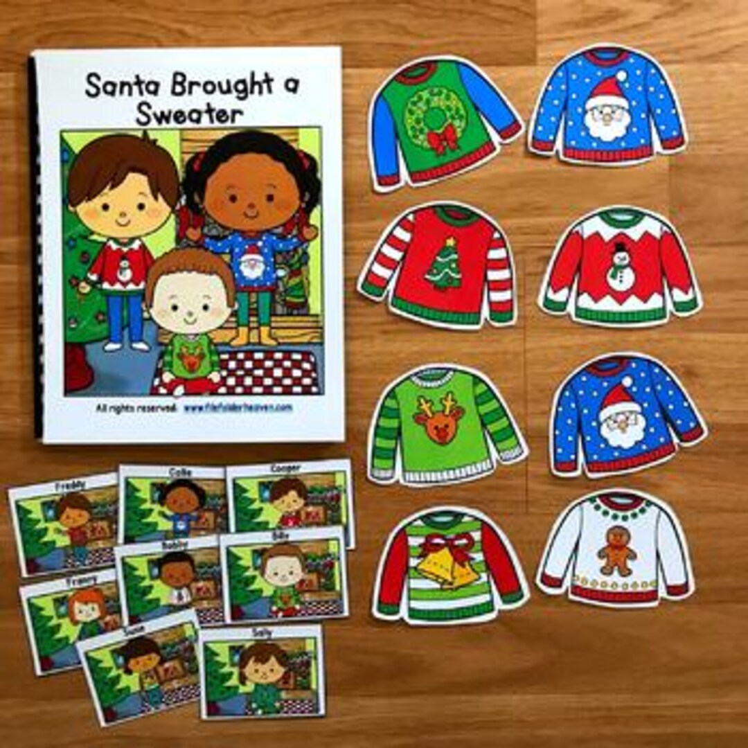 Holiday Adapted Book Santa Brought a Sweater (young Learners) - Etsy