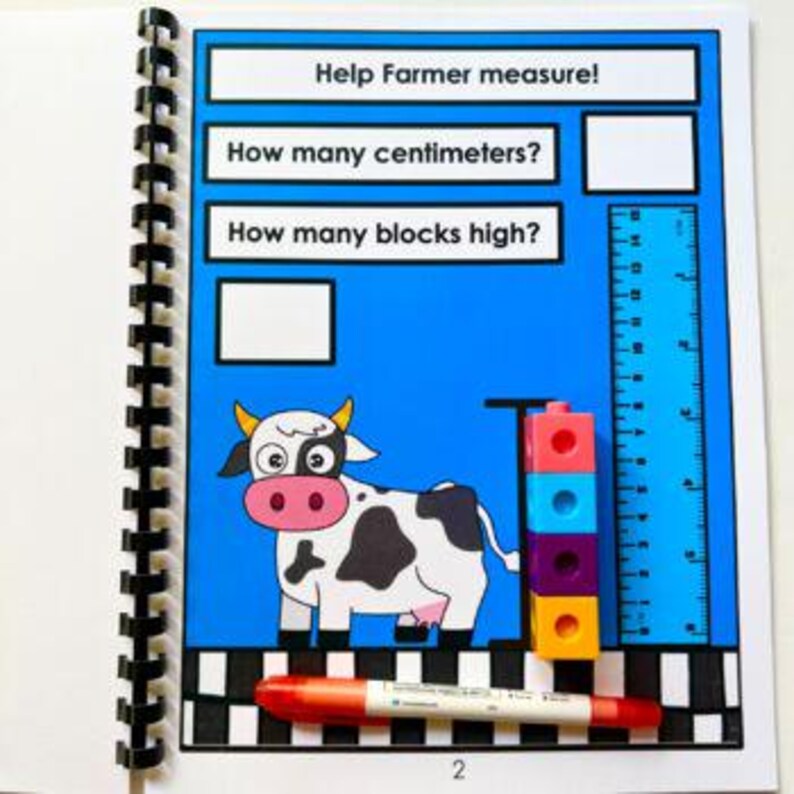 Farm-themed Math Game: Printable Measurement Practice for Kids - Etsy