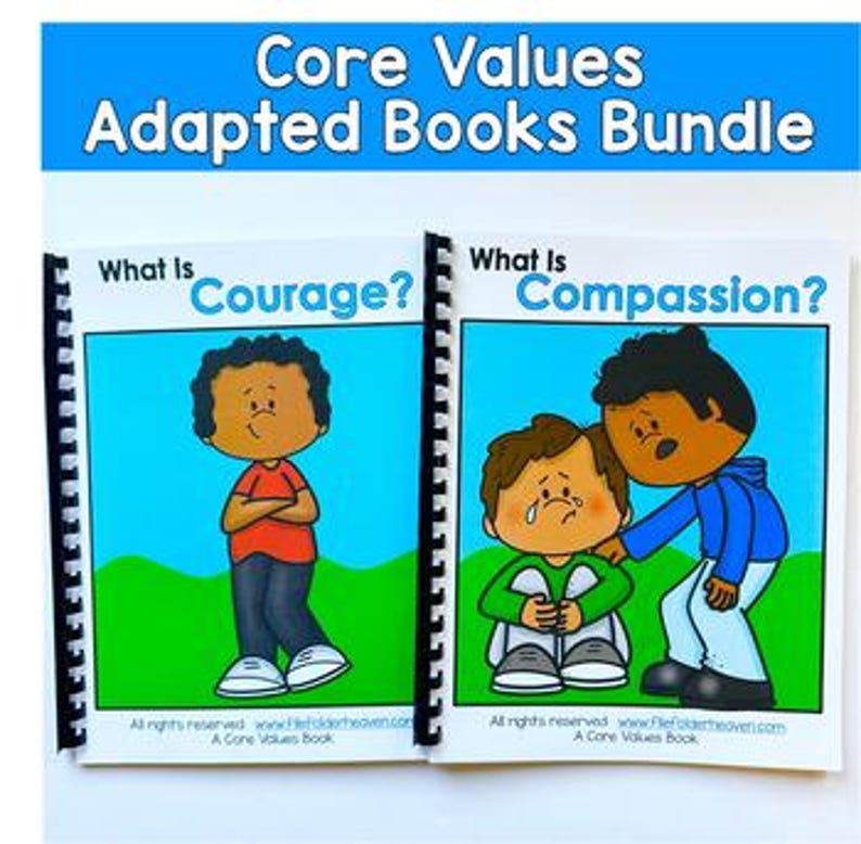 Core Values Adapted Books: Honesty, Respect, Courage Bundle - Etsy