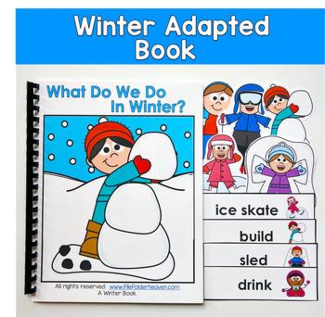 Winter Literacy Book, Riddles and Verbs (special Education Resource) - Etsy