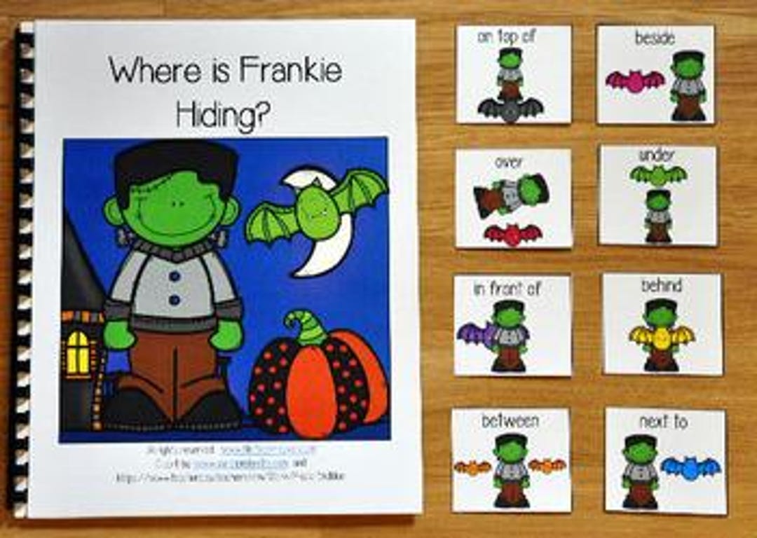 Adapted Learning Book: Halloween Theme - Prepositions and Colors - Etsy