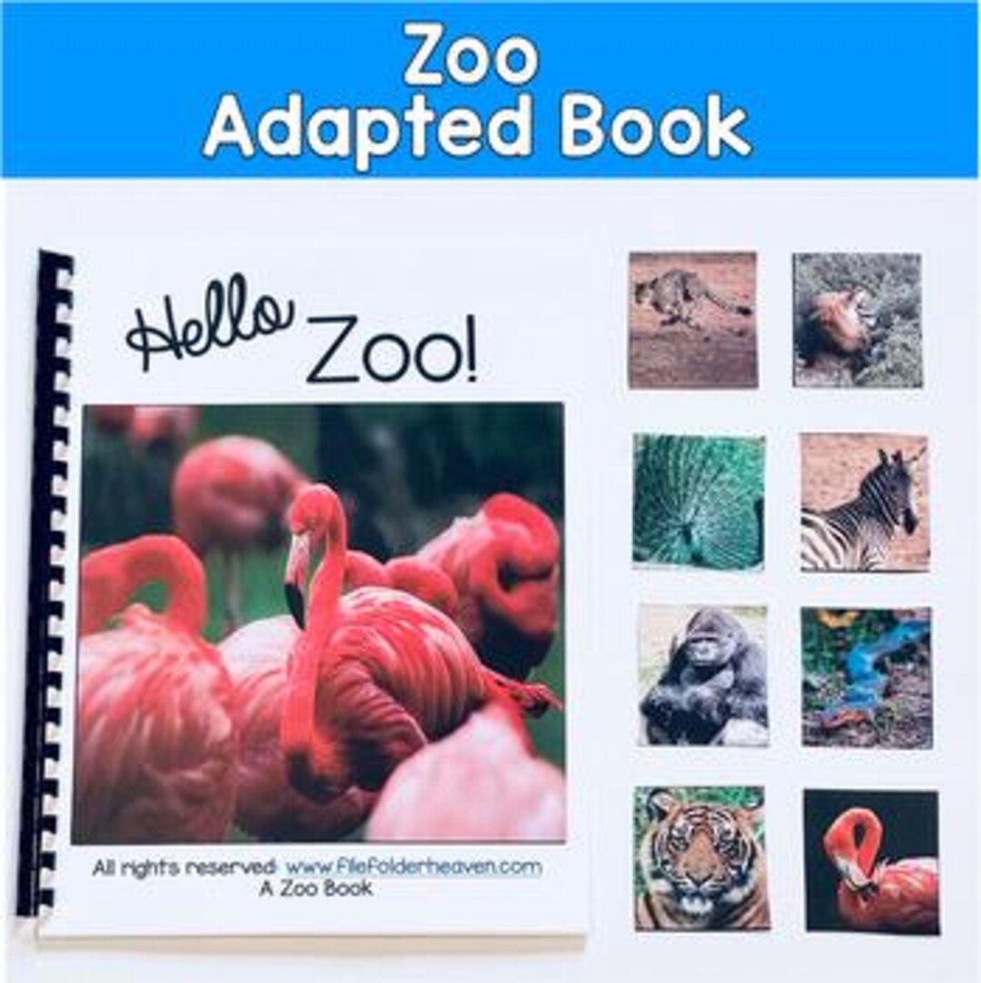 Adapted Zoo Book: Real Animal Photos - Core Word Hello Practice - Etsy