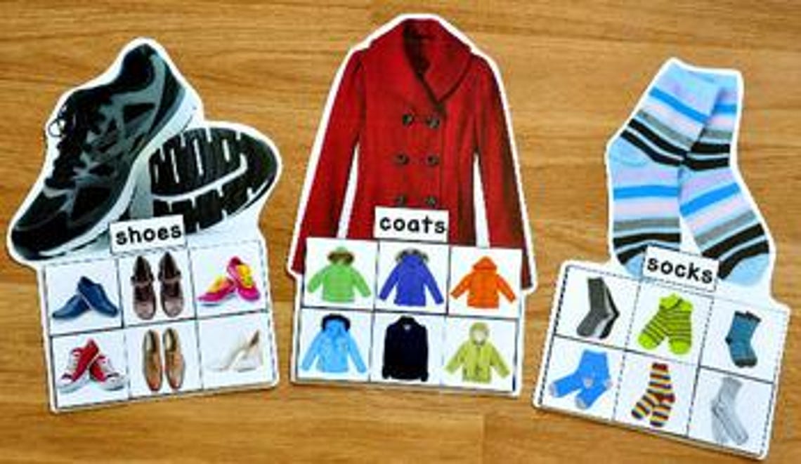 Clothing Sorting Mats: Real Photos for Hands-on Learning - Etsy
