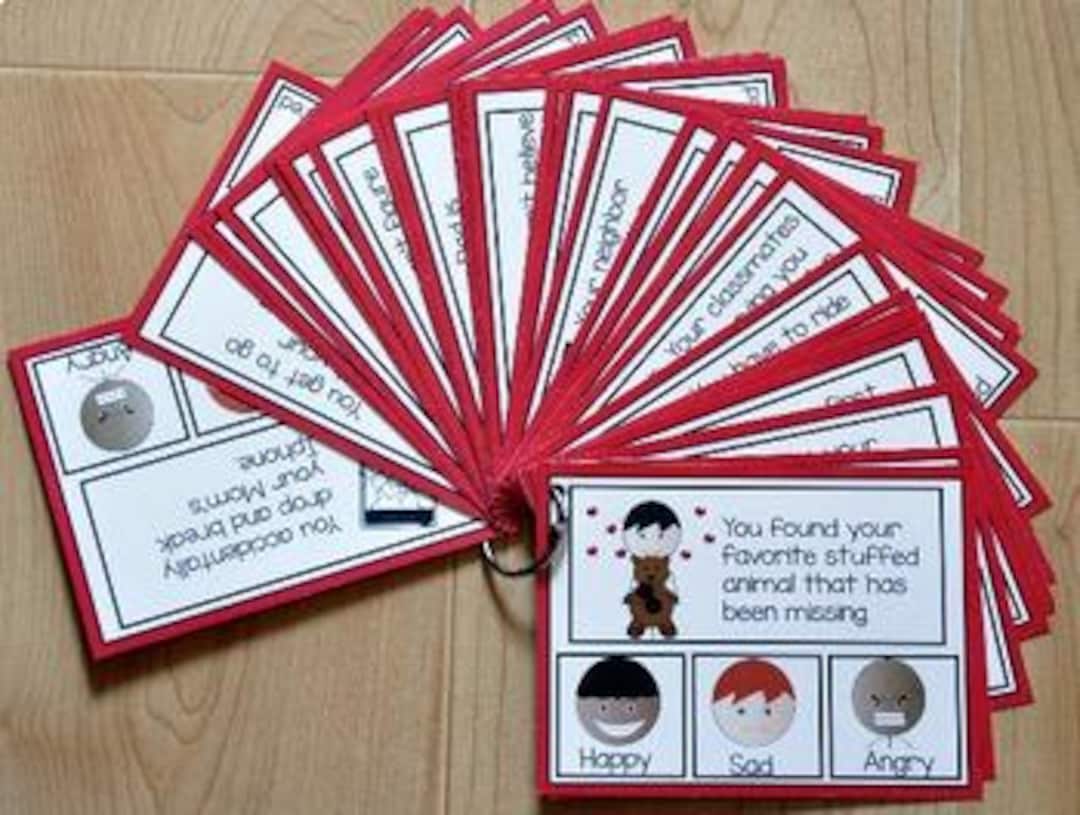Emotions Task Cards: Social Skills Practice - Real-life Scenarios - Etsy