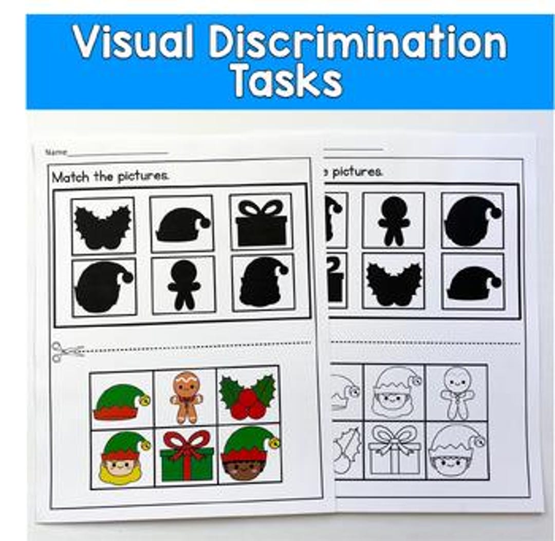 Holiday Visual Discrimination Set: Christmas & Thanksgiving Activities ...