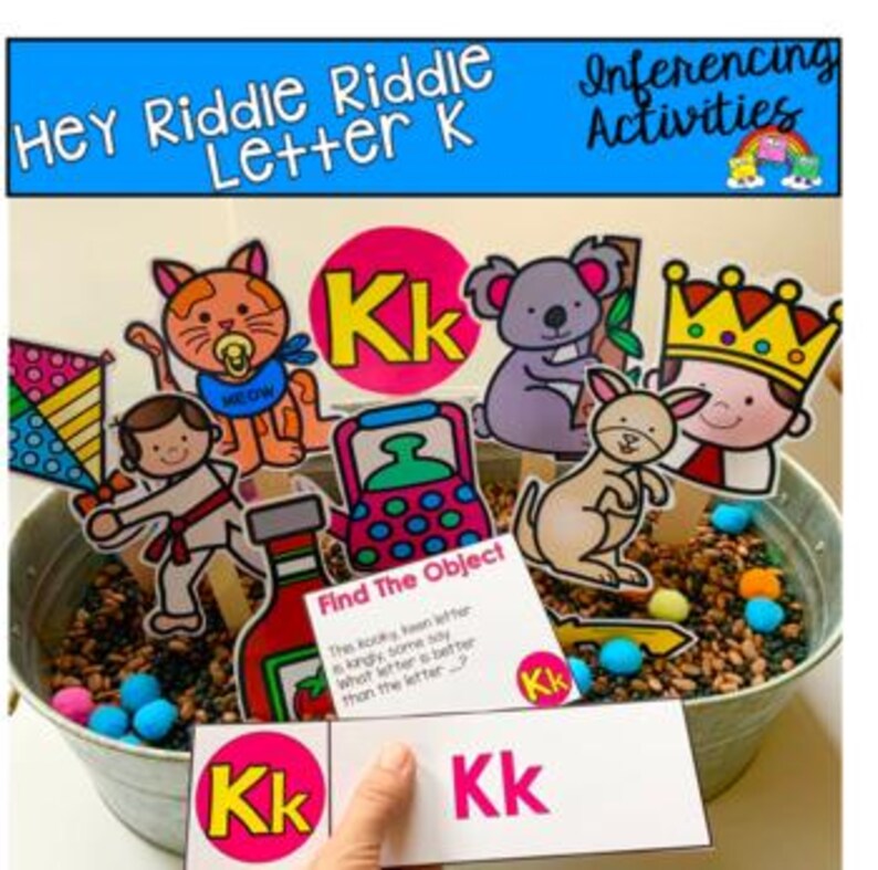 Letter K Sensory Bin Game - Hands-on Phonics and Word Match - Etsy