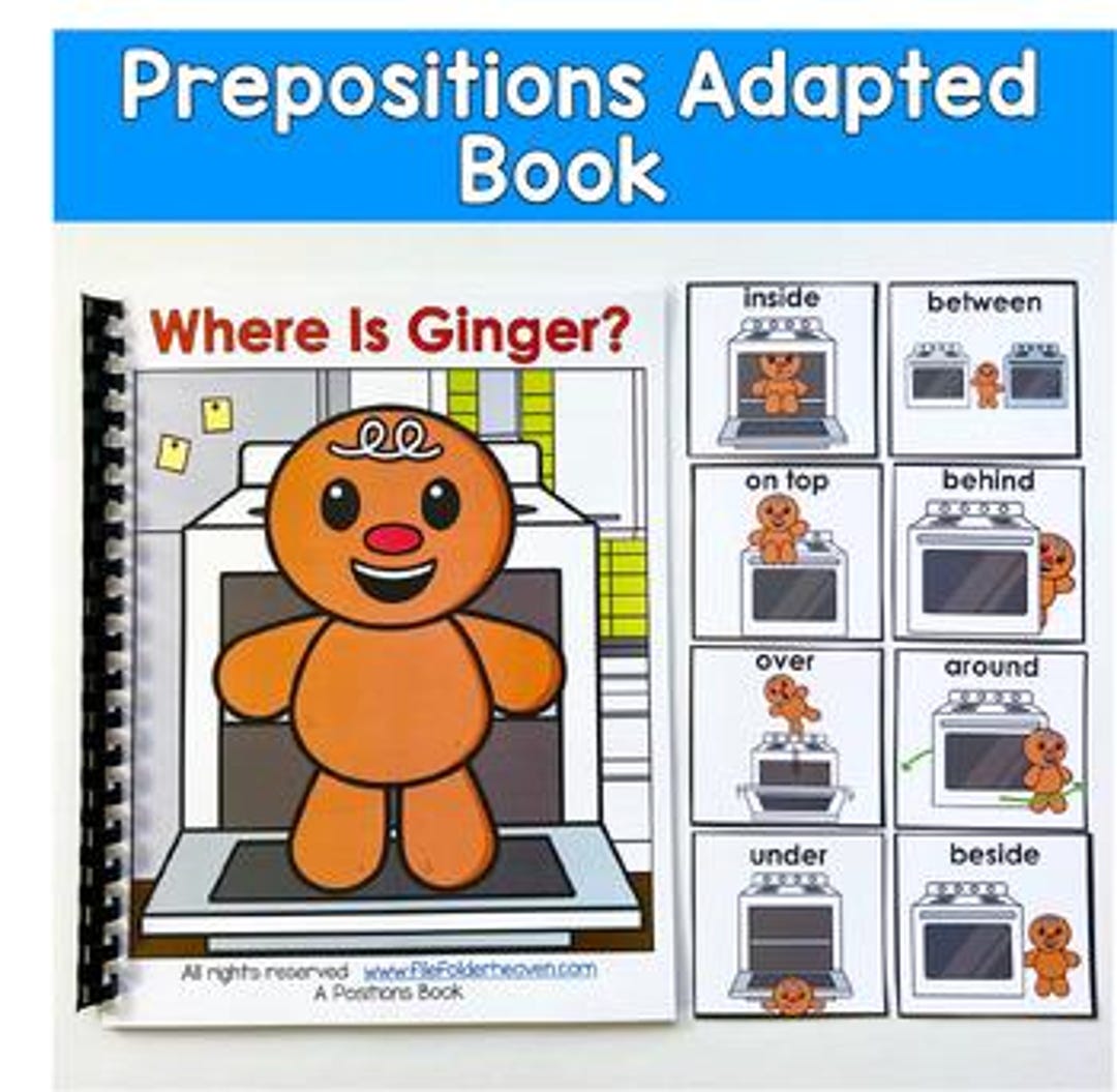 Gingerbread Adapted Book, Prepositions Practice (speech Therapy ...
