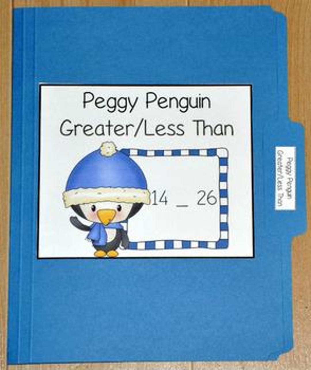Winter File Folder Game - Peggy Penguin Comparing Numbers - Etsy