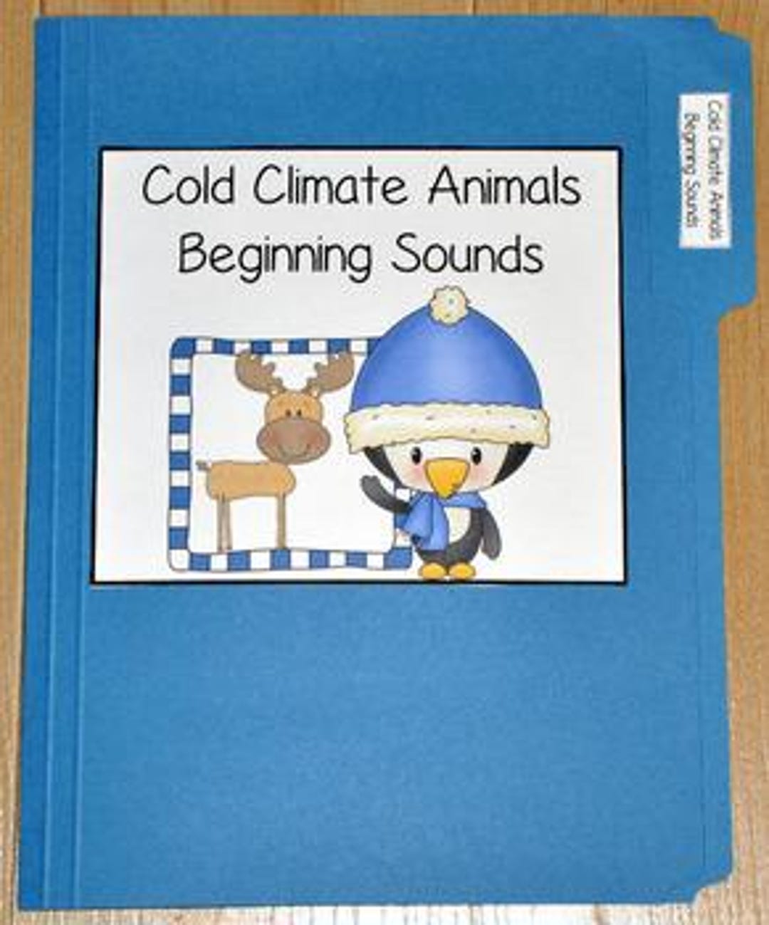 Winter Animal File Folder Game: Beginning Sounds With Cold Climate ...