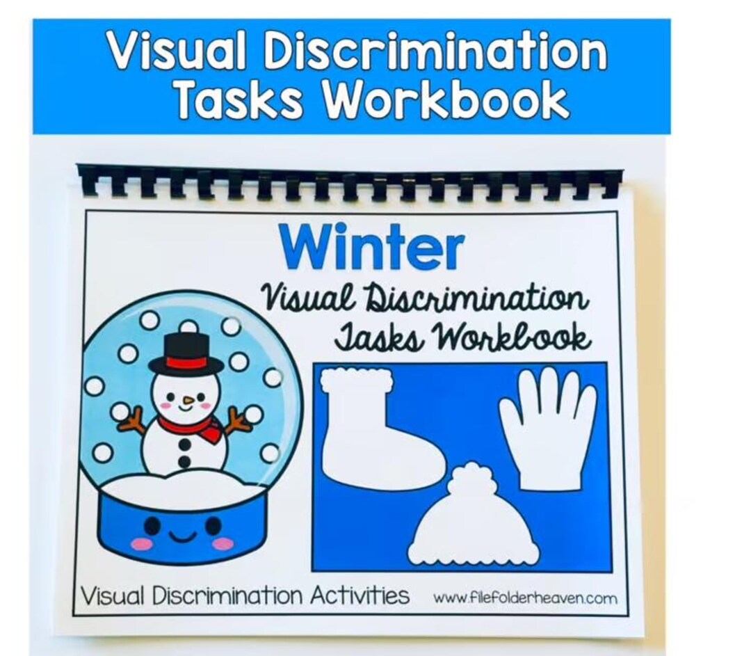 Winter Visual Discrimination Workbook - Shape Matching Activities - Etsy