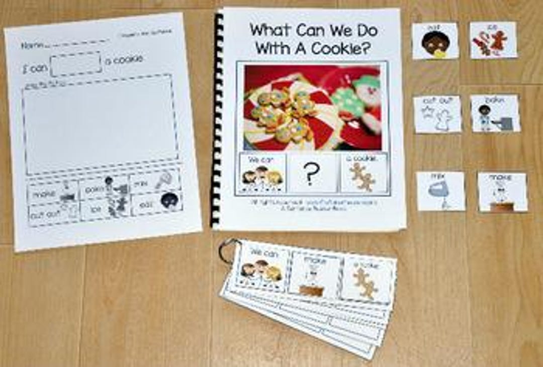 Winter Learning Adapted Book, Sentence Building With Cookies (action ...