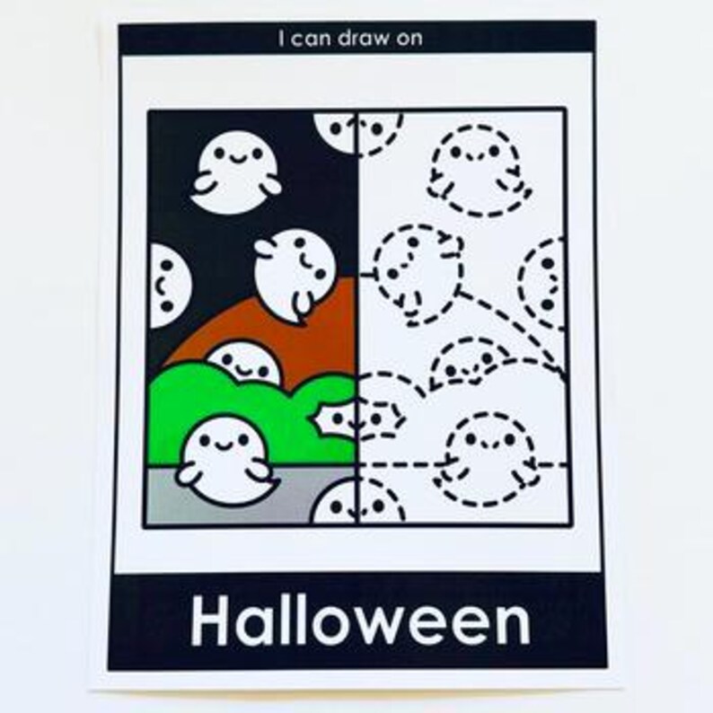 Halloween Fine Motor Worksheets, Tracing and Drawing (digital Download ...