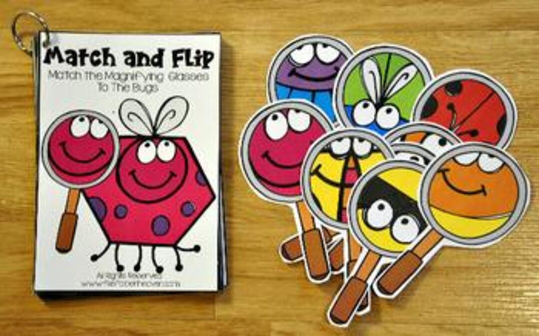Match and Flip Books: June Learning Activities - Big Pieces for Kids - Etsy