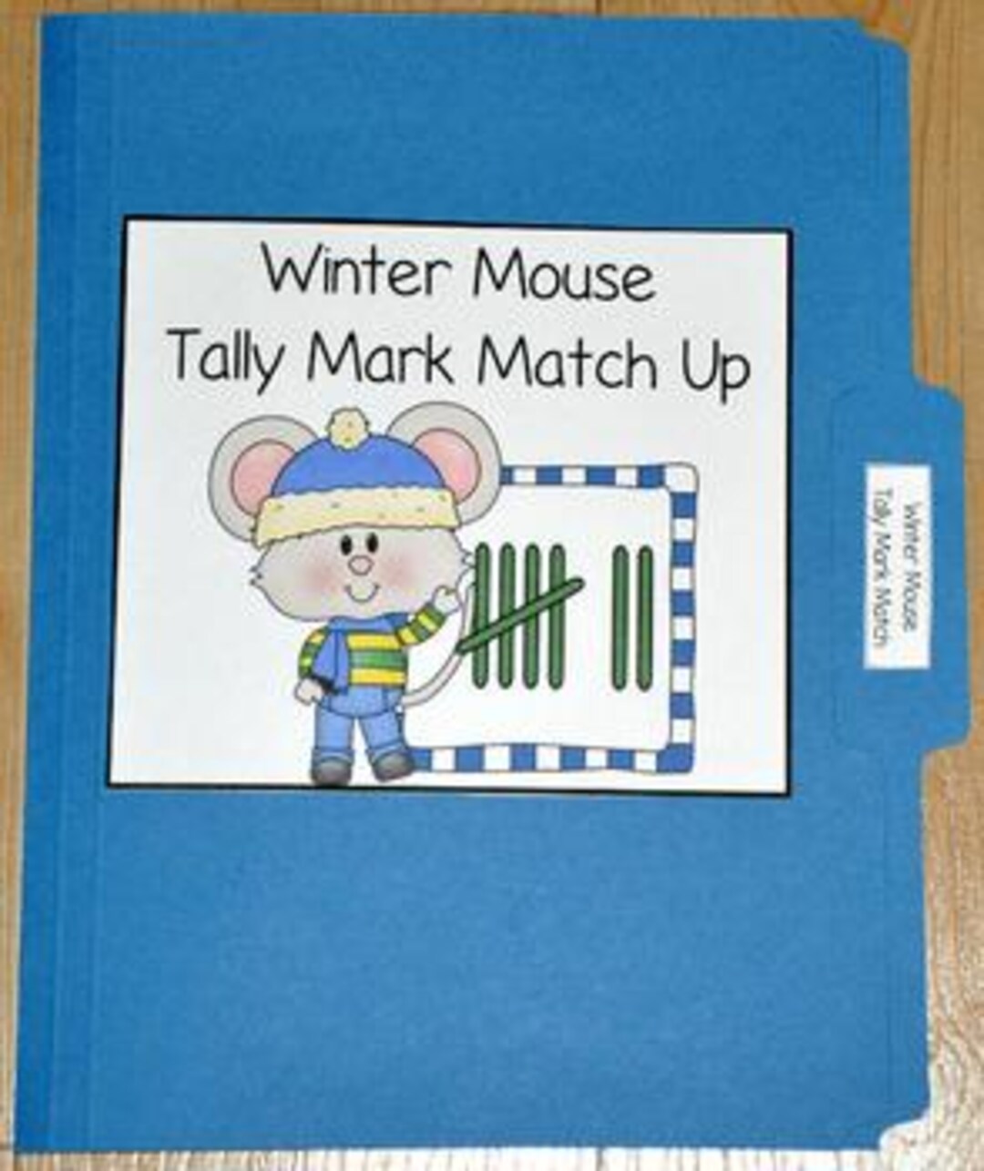 Winter Mouse File Folder Game: Tally Mark Number Match - Etsy