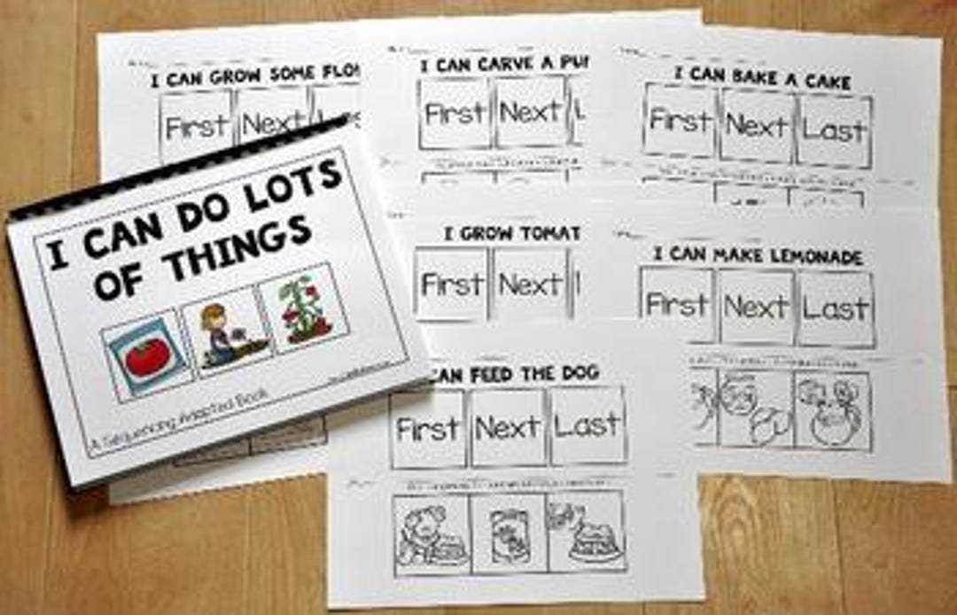 Sequencing Activity Kit: Adapted Book and 7 Worksheets for Kids - Etsy