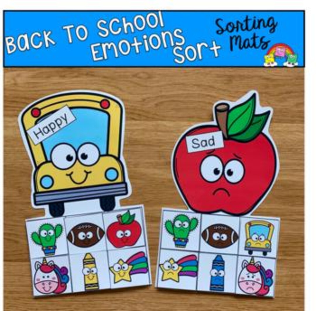 Emotion Sorting Mats: Playful Student Shapes - Social Skills Activity ...