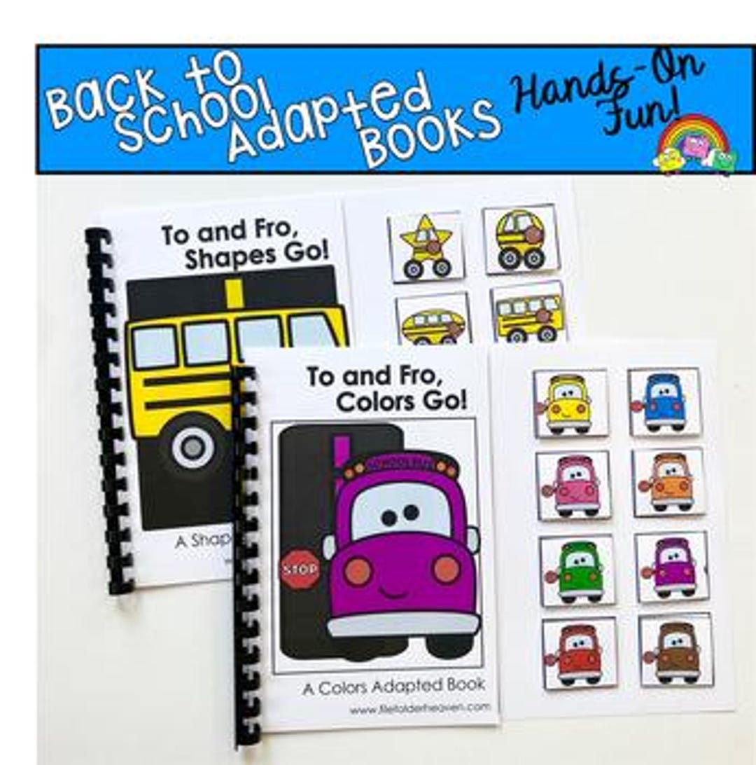 Adapted Learning Books: School Bus Theme - Shapes and Colors - Etsy