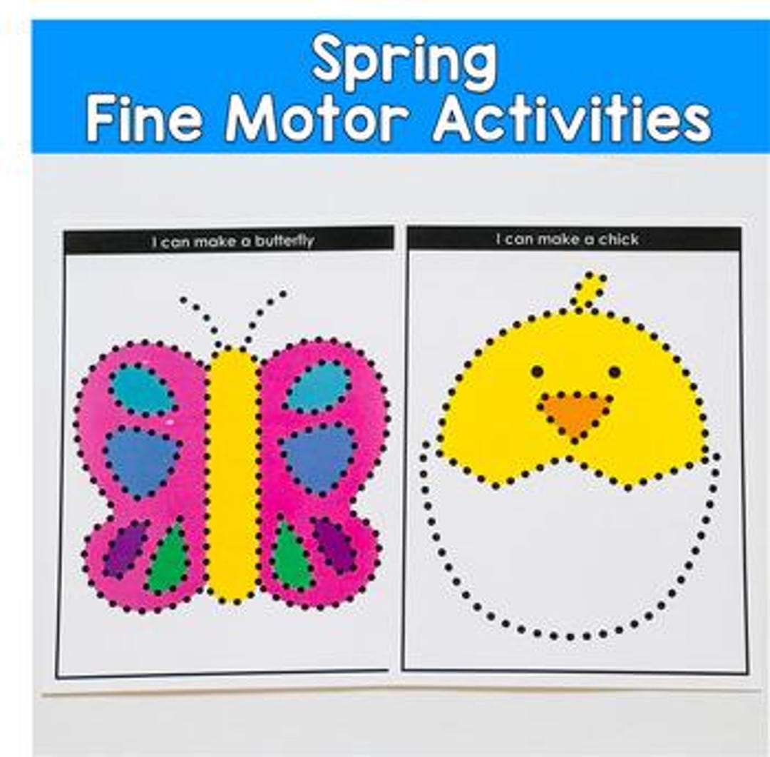 Push Pin Art for Kids: Spring Fine Motor Practice (printable Set) - Etsy