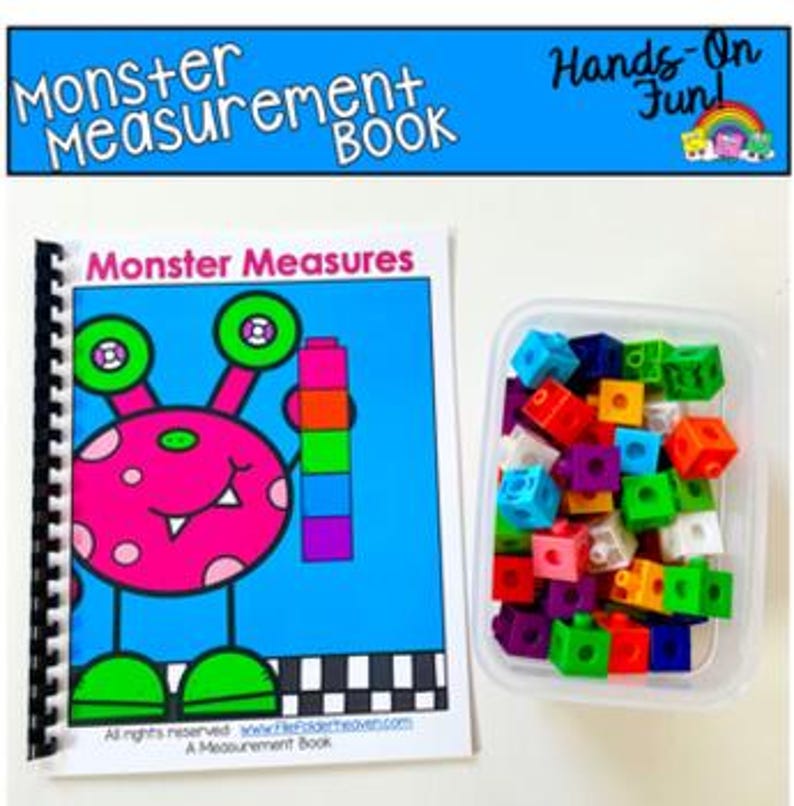 Measurement Activity: Halloween Monster Math Game (printable) - Etsy
