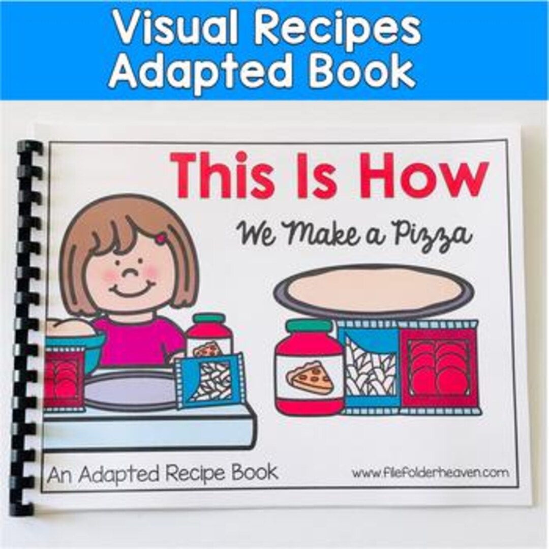 Adapted Recipe Book: Visual Pizza Steps - Special Ed Learning Tool - Etsy