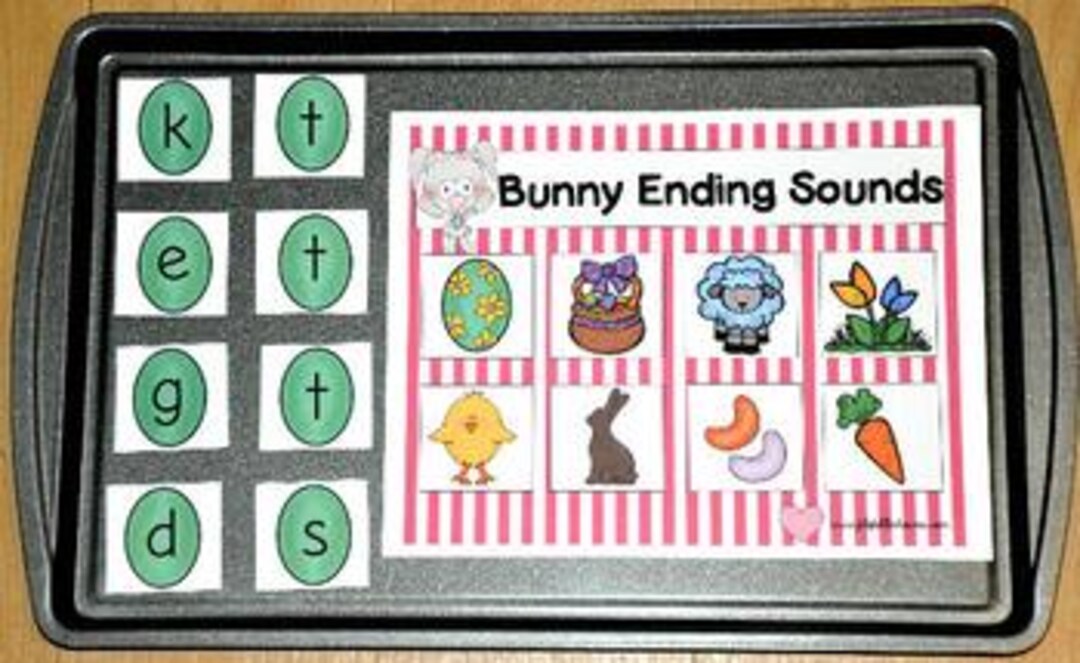 Bunny Cookie Sheet Activities: Easter Phonics and Number Games - Etsy