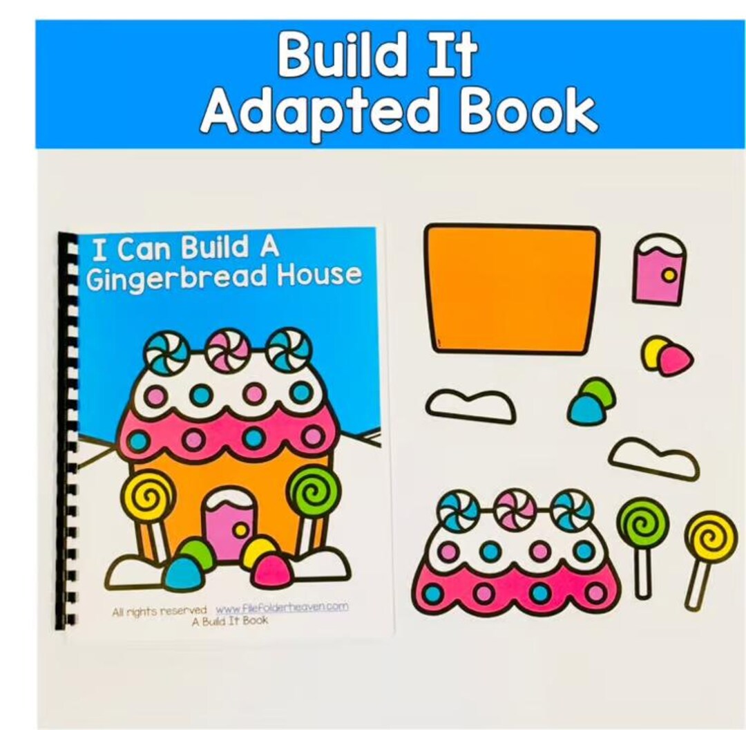 Build It Adapted Book, Gingerbread House, Sequencing Fun (preschool) - Etsy