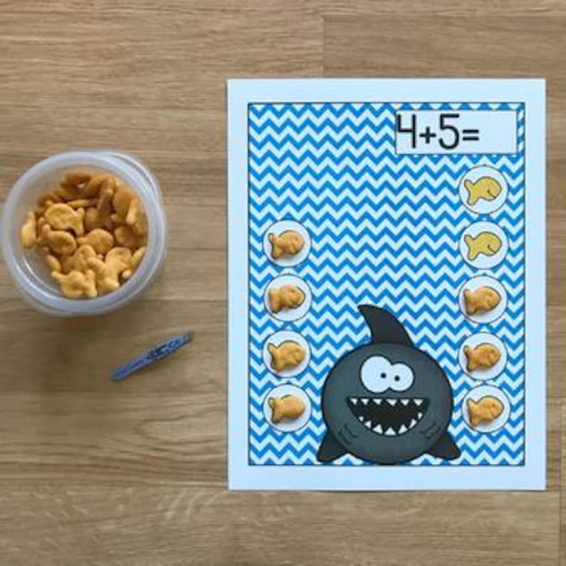 Ocean Themed Math Activities: Counting and Addition (dry Erase Mats ...