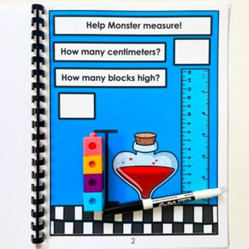 Measurement Activity: Halloween Monster Math Game (printable) - Etsy